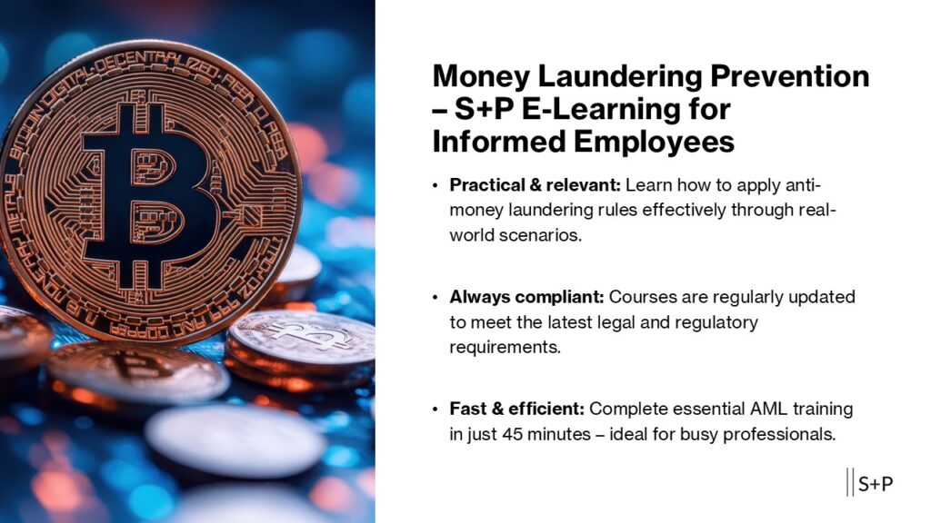 Money laundering prevention – S+P eLearning for employees
