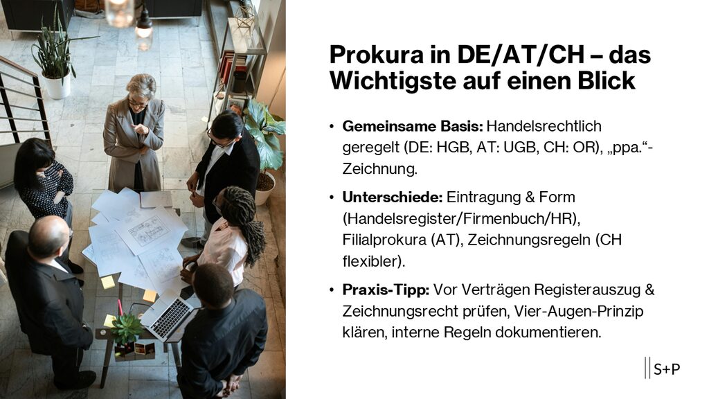 Prokura in DE/AT/CH – Rechtslage & Besonderheiten